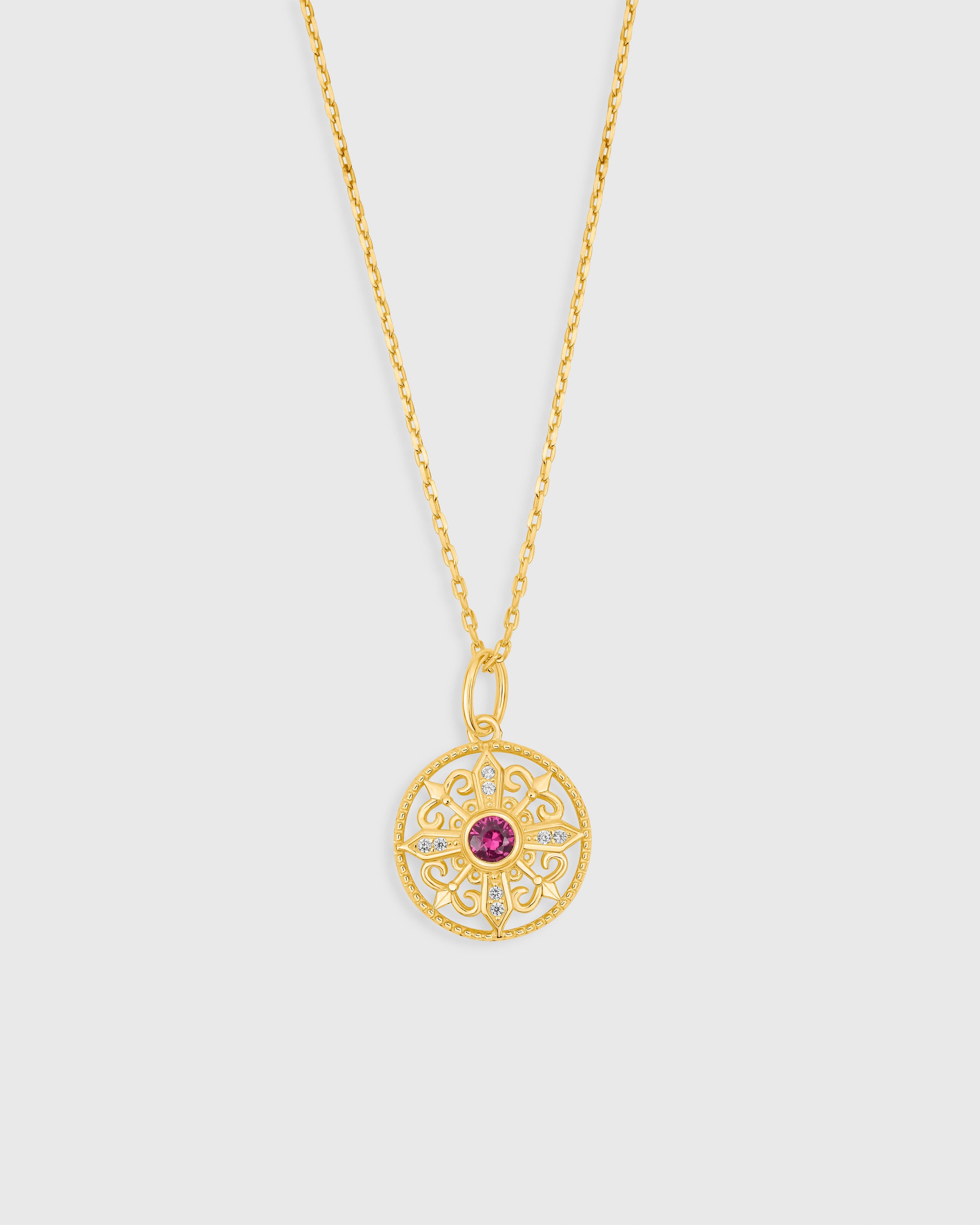 Ancient Medallion Fine Gold Plated Necklace – Roche Bianca Albania